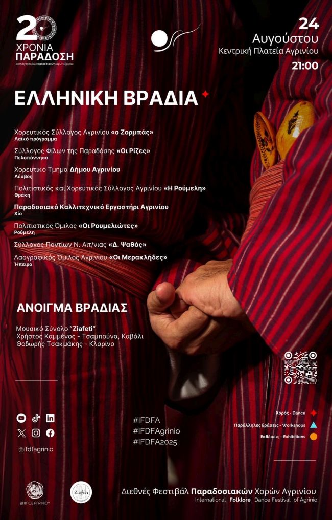 Το πρόγραμμα του 20ου Διεθνούς Φεστιβάλ Παραδοσιακών Χορών στο Αγρίνιο ...